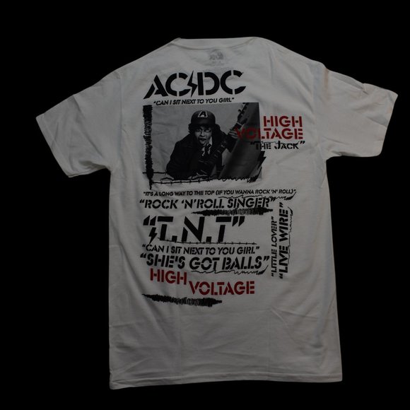 AC/DC | Shirts | Acdc Mens High Voltage Album And Song Titles Front ...